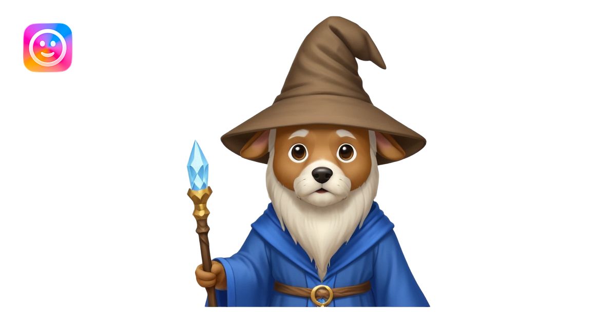 Dog wizard emoji | AI Emoji Generator