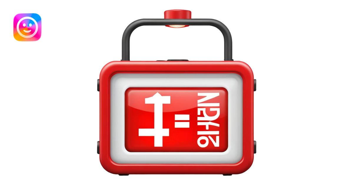 emergency light box with word "emergency -->" emoji | AI Emoji Generator