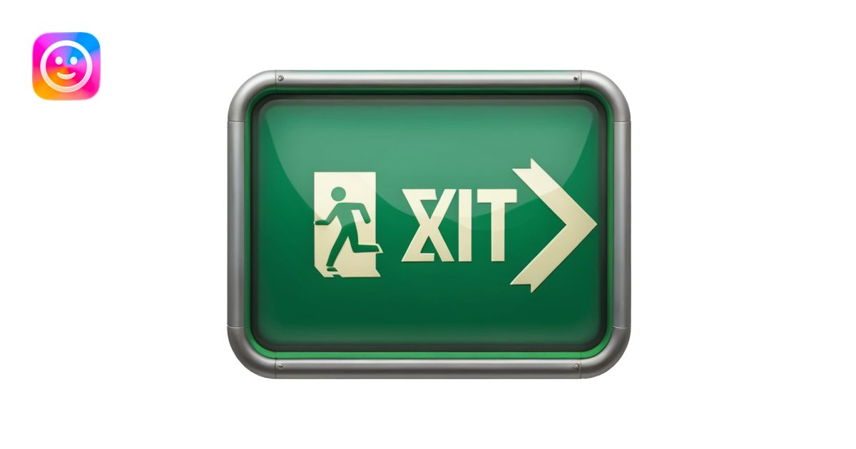 Exit Sign – green arrow,Subway Signs emoji | AI Emoji Generator