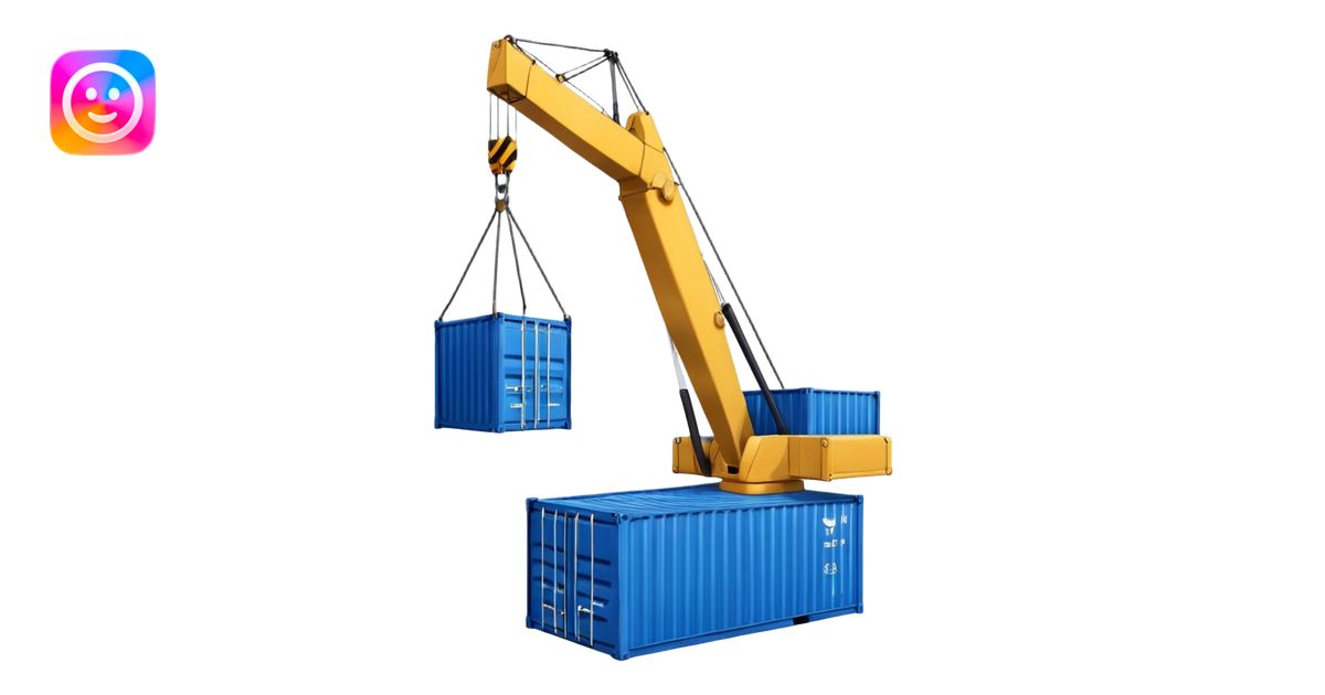 crane lifting a container emoji | AI Emoji Generator