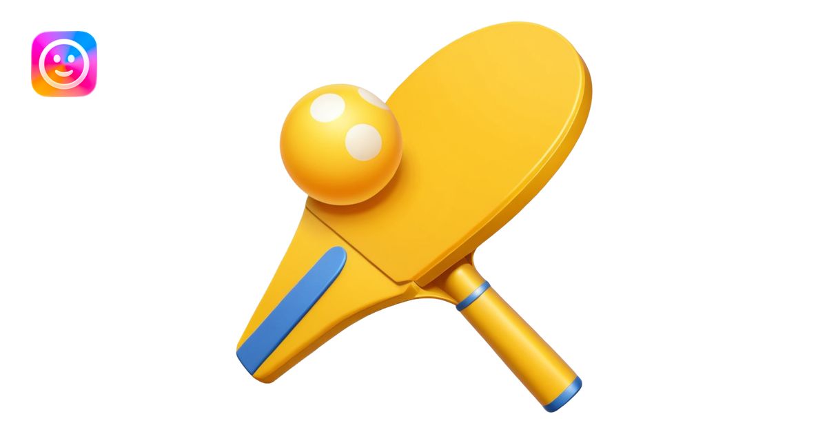 Yellow ping pong rocket emoji | AI Emoji Generator