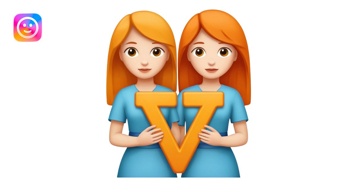 Create two letters, N and Y, in the shape of sisters. emoji | AI Emoji ...