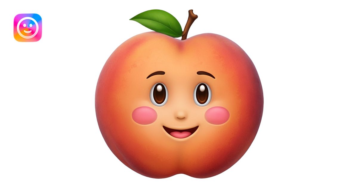 Peach emoji with hand imprint emoji | AI Emoji Generator