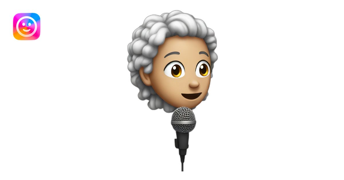 vocal with mic emoji | AI Emoji Generator