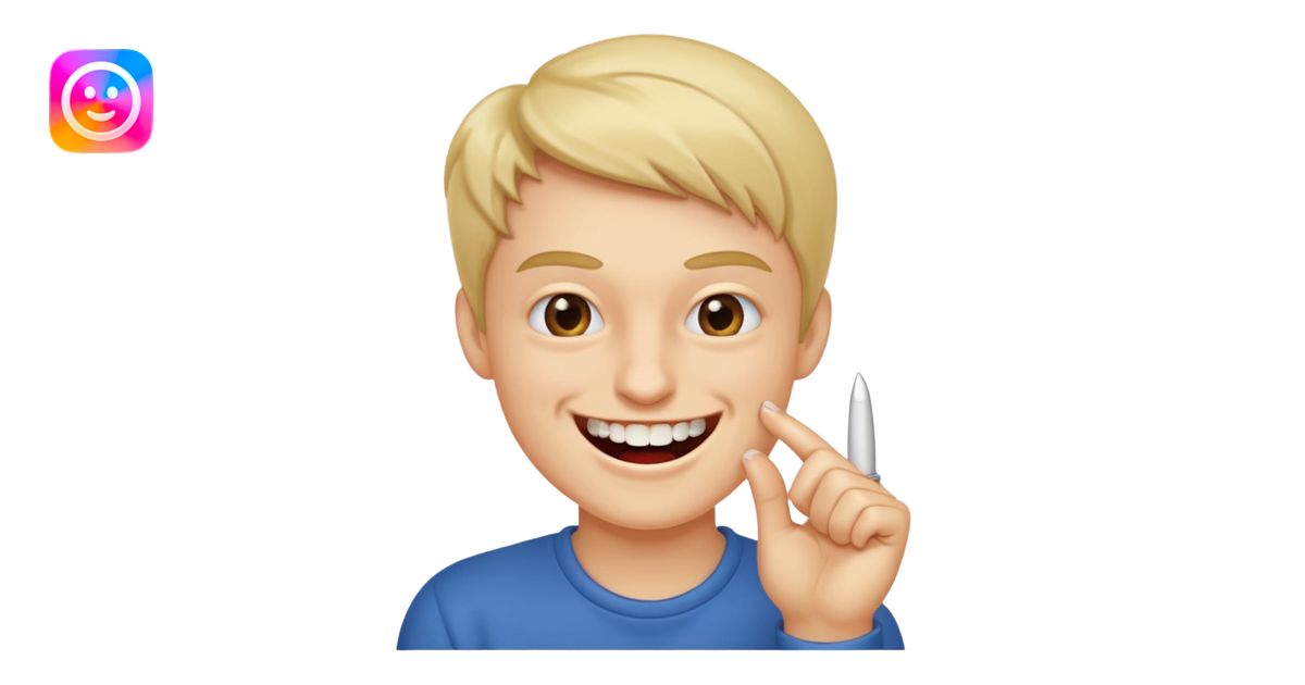 Emoji gêne et content qui mort un seule ongle Et on voit ses dents plus ...