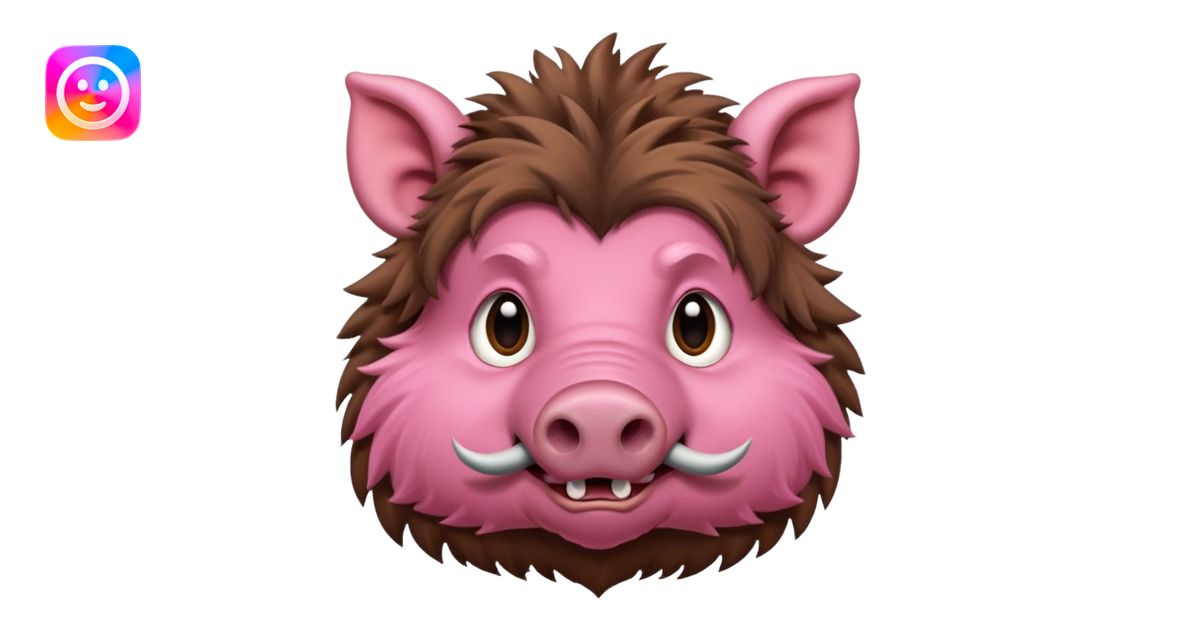 very cute fluffy boar emoji | AI Emoji Generator