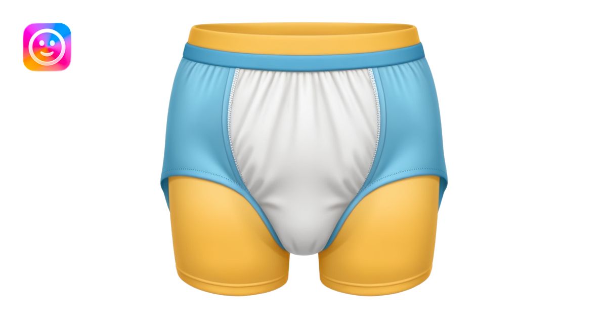 modern incontinence underwear, no shame emoji | AI Emoji Generator
