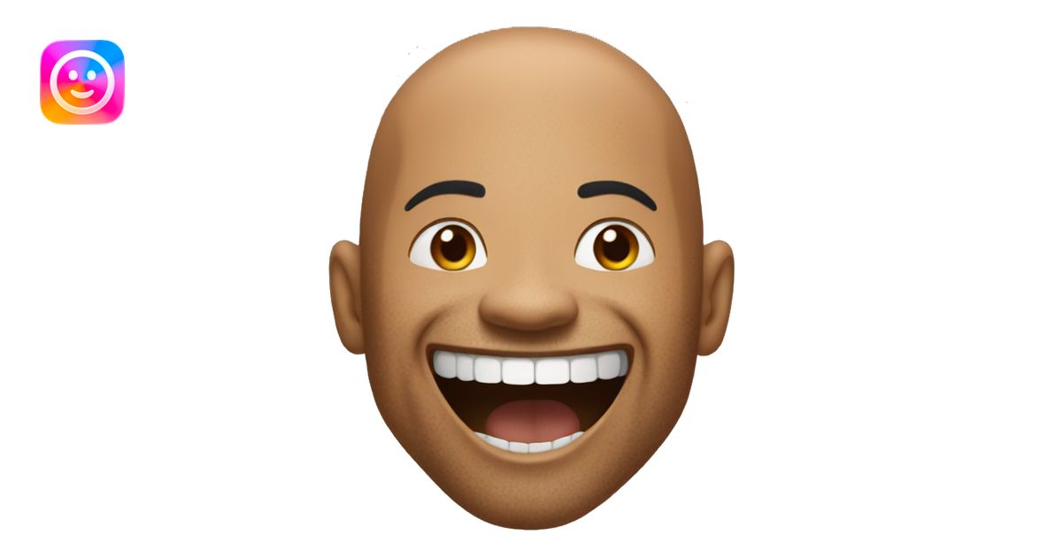 The rock holding laugh emoji | AI Emoji Generator
