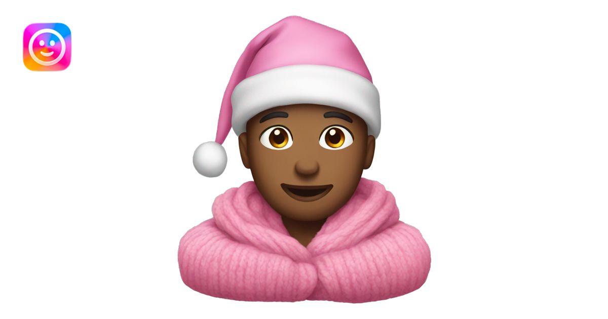 Pink cozy christmas emoji | AI Emoji Generator