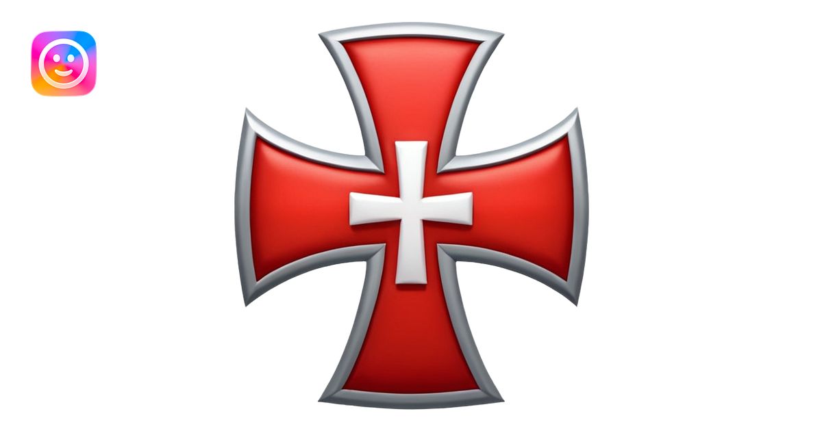 the red cross of the knights templar emoji | AI Emoji Generator