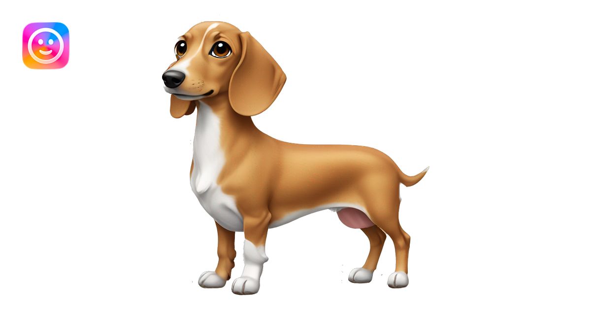 fawn and white colored dachshund emoji | AI Emoji Generator
