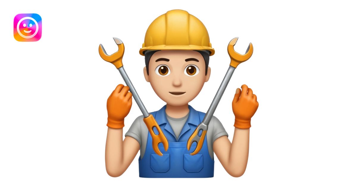 cycle repair with wrench emoji | AI Emoji Generator
