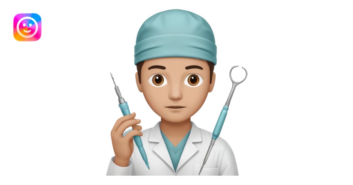 neurosurgeon holding surgical instruments emoji | AI Emoji Generator