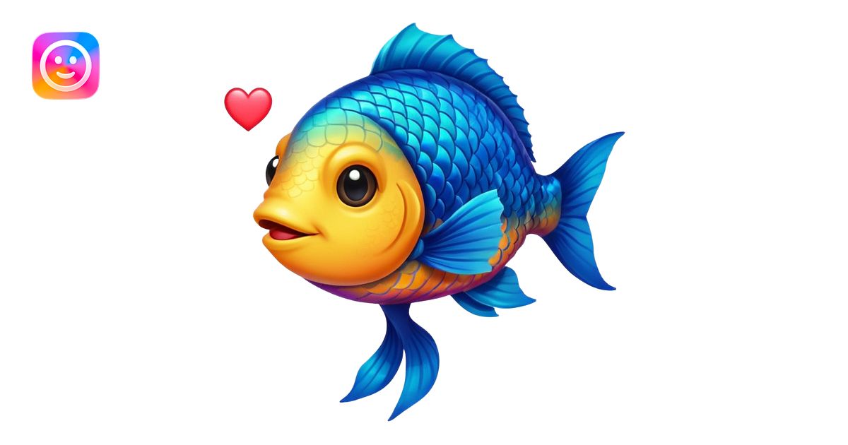 Fish with heart eyes emoji | AI Emoji Generator