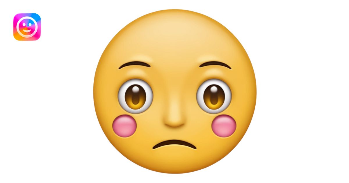 two round faced emojis not happy stuck together no pink cheeks emoji ...