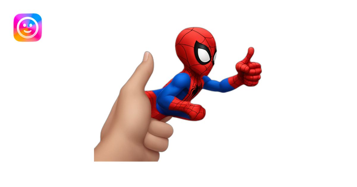 Spiderman, thumbs up emoji | AI Emoji Generator