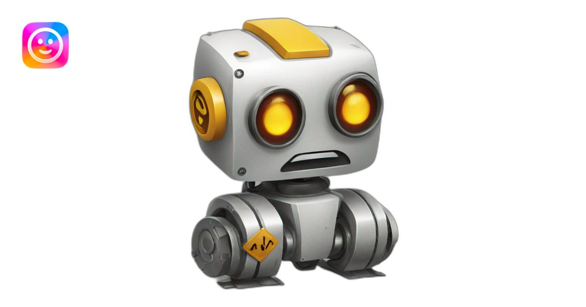 danger sign robot emoji | AI Emoji Generator