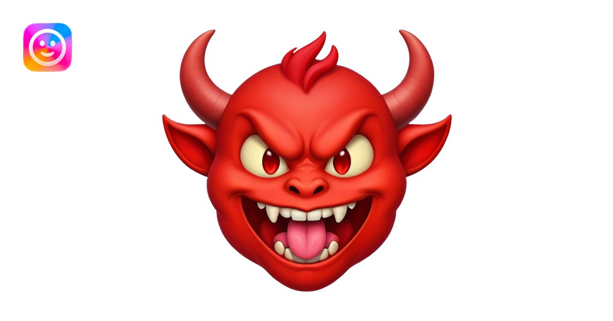 Demon emoji with tongue out emoji | AI Emoji Generator