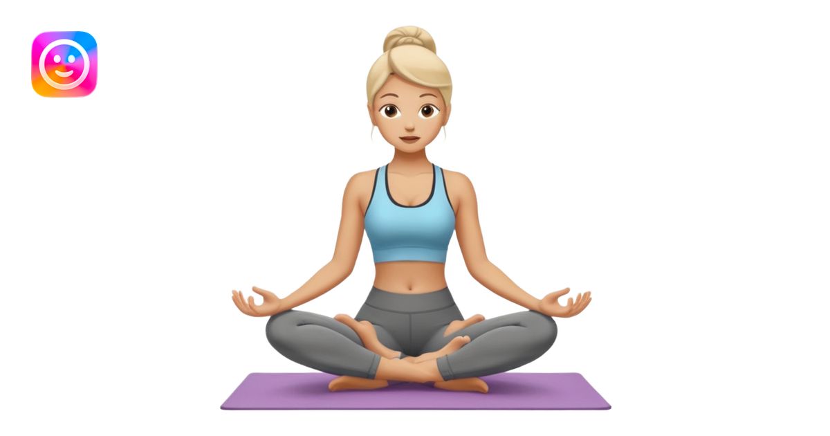 woman burping during yoga practice emoji | AI Emoji Generator