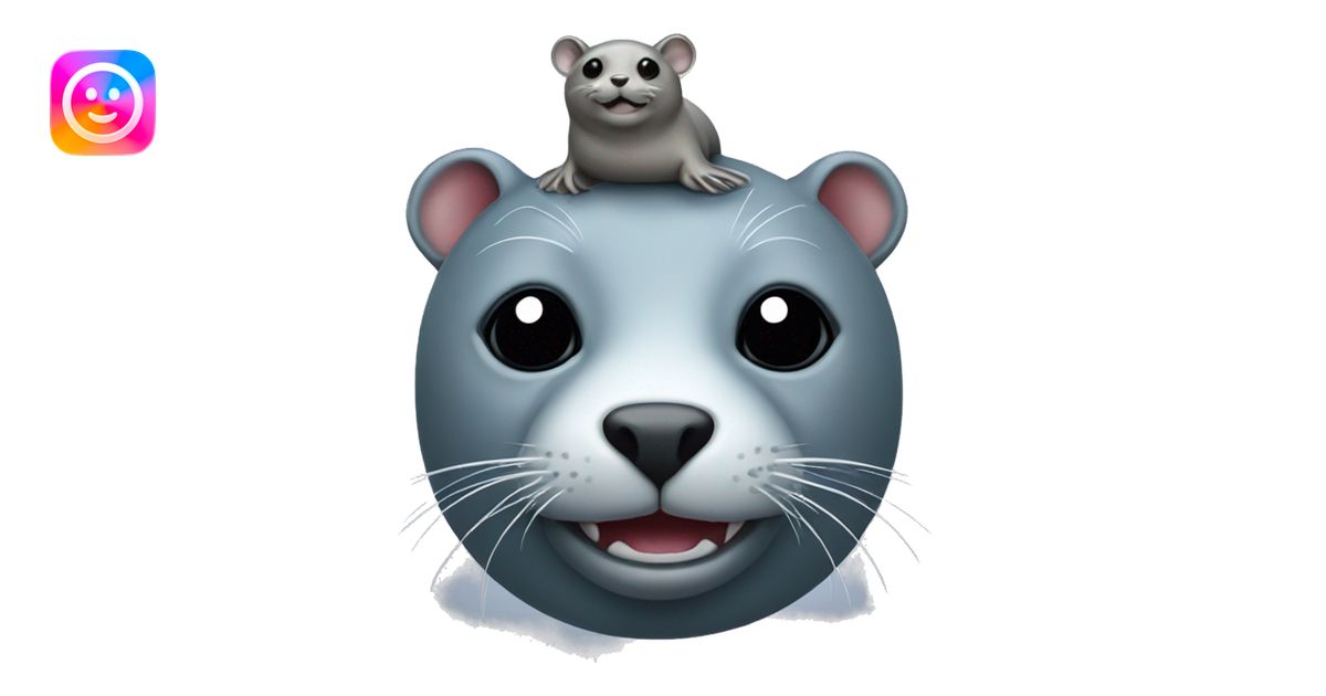 Seal with a rat on its head emoji | AI Emoji Generator