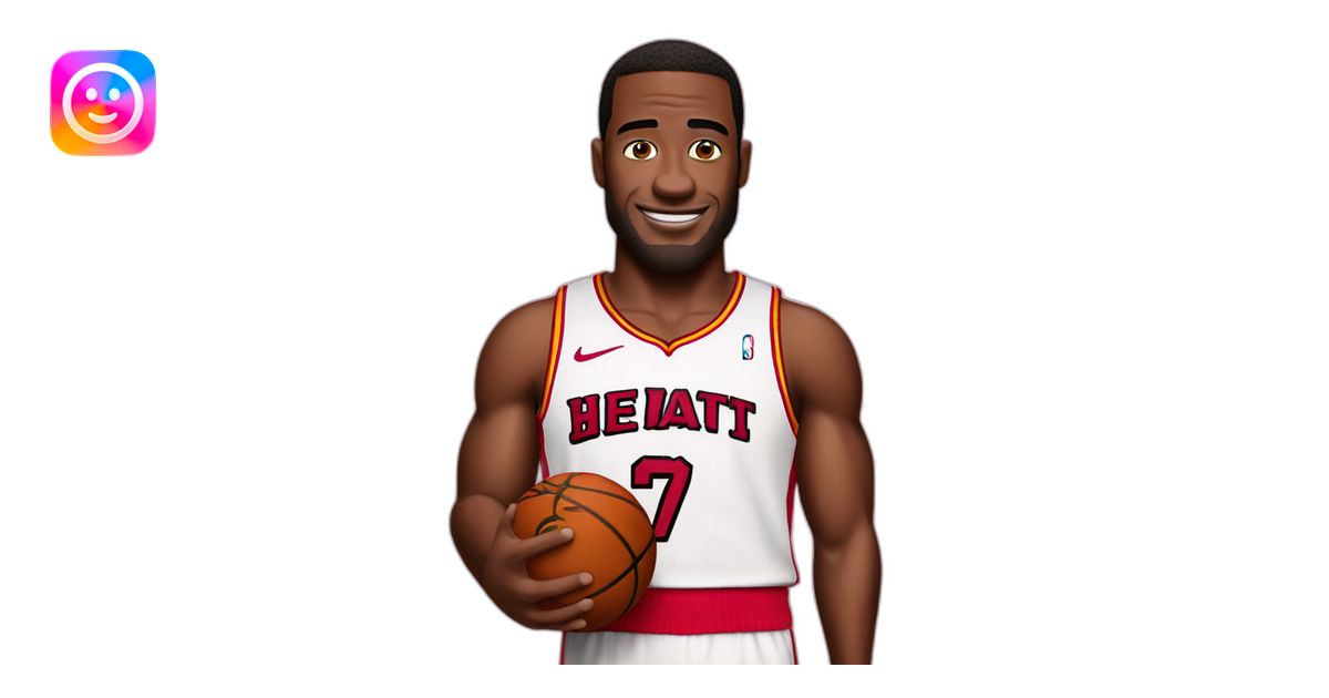 patrick from spongebob wearing red miami heat jersey emoji | AI Emoji ...