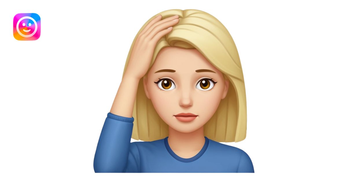 woman with hand on her forhead emoji | AI Emoji Generator