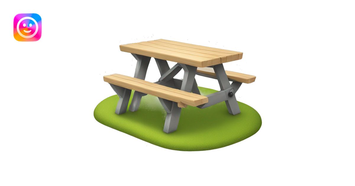 Picnic bench and table emoji | AI Emoji Generator