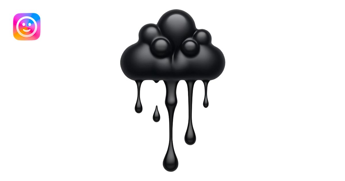 Spilled Ink Blot emoji | AI Emoji Generator