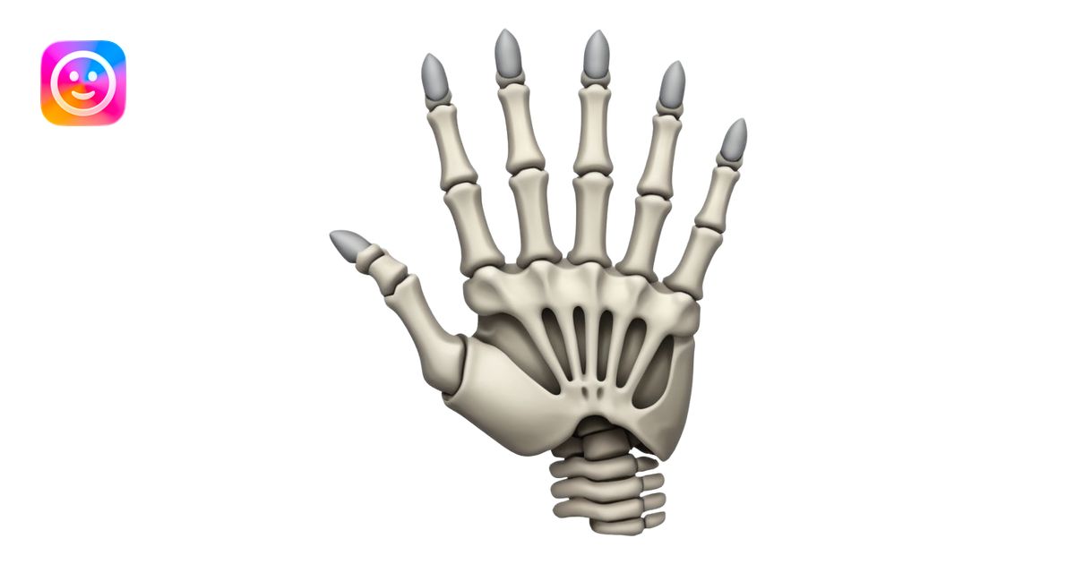 skeleton hand middle finger emoji | AI Emoji Generator