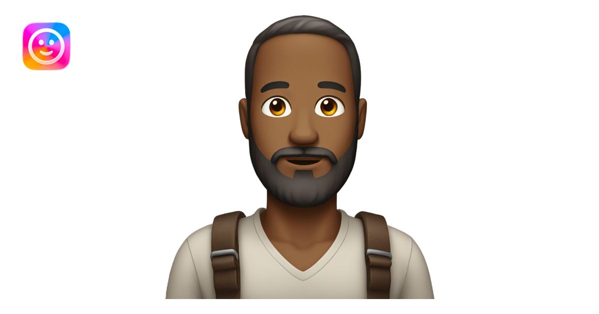 Bold guy with a brown and white beard emoji | AI Emoji Generator