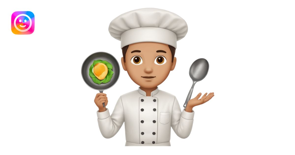 chef holding pan emoji | AI Emoji Generator
