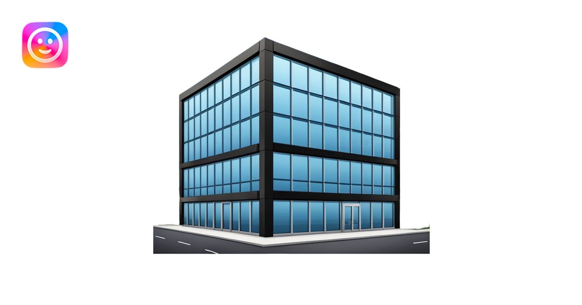 Corporate canteens as buildong outside view emoji | AI Emoji Generator