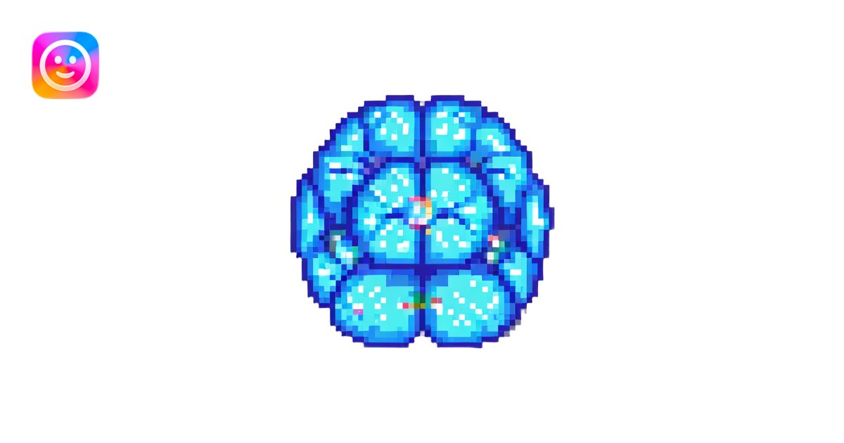 brain with sparkles, creative concept, pixel art illustration | AI ...