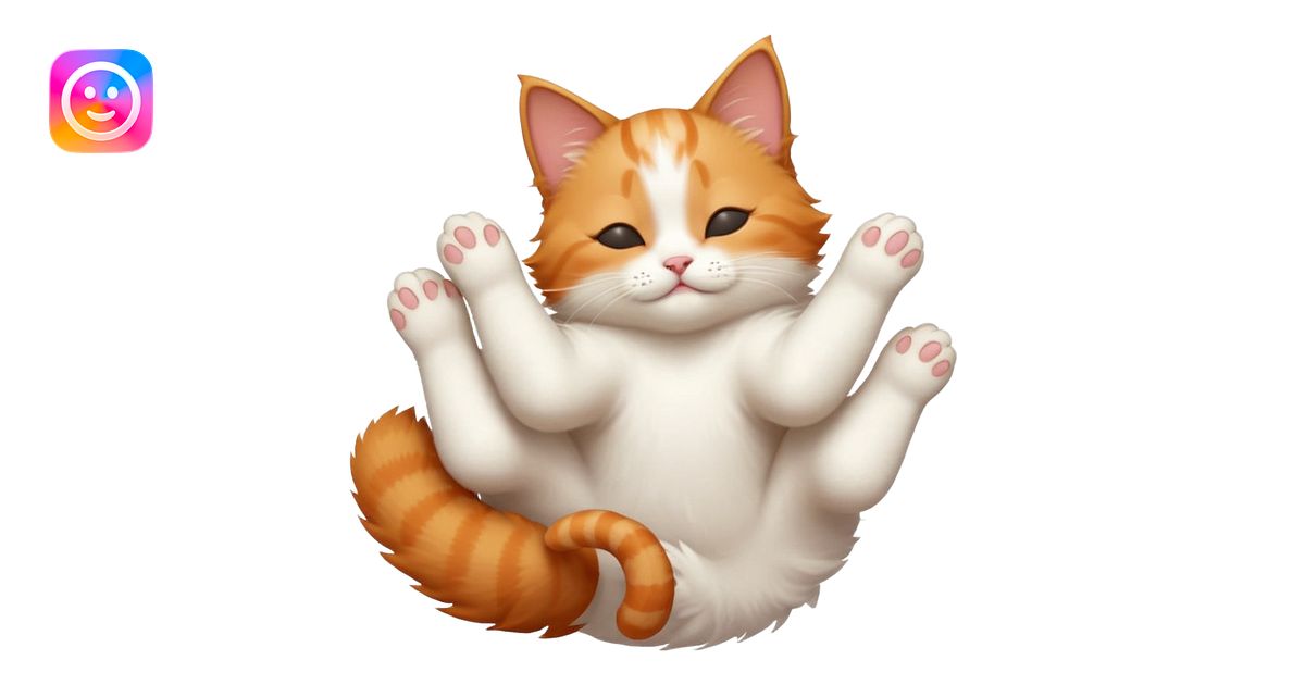 ginger and white small cat in funny positions upside down with eyes ...