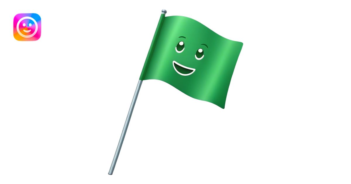 Green flag emoji | AI Emoji Generator