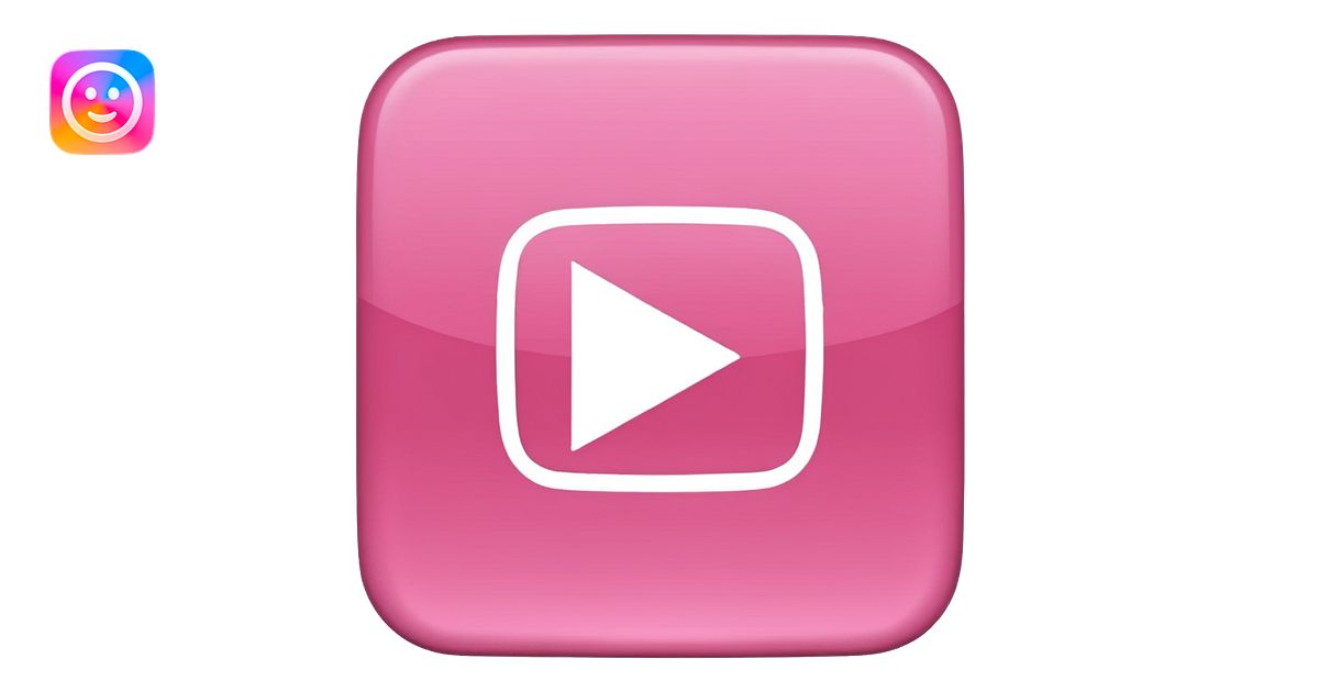 mix pink square youtube logo emoji | AI Emoji Generator