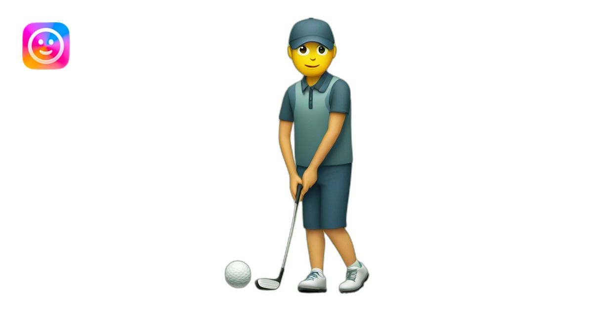 Welsh person golfing emoji | AI Emoji Generator