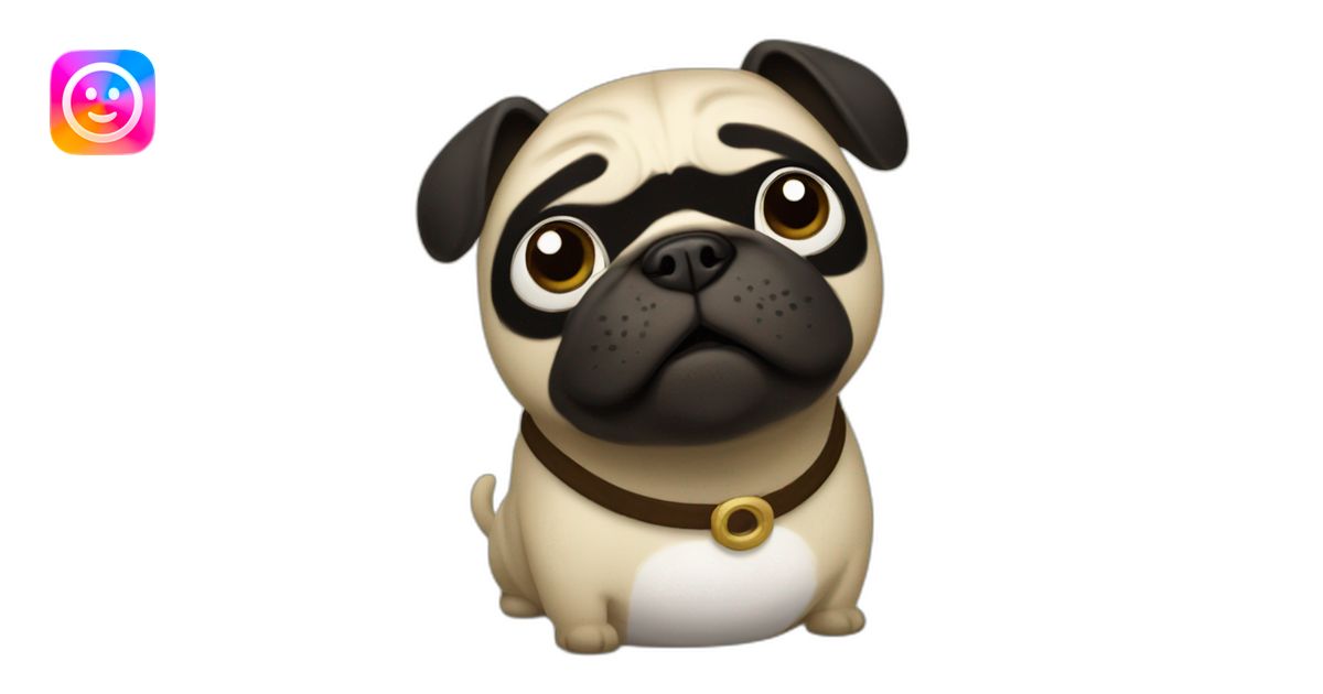Kung fu panda Po but is a pug emoji | AI Emoji Generator