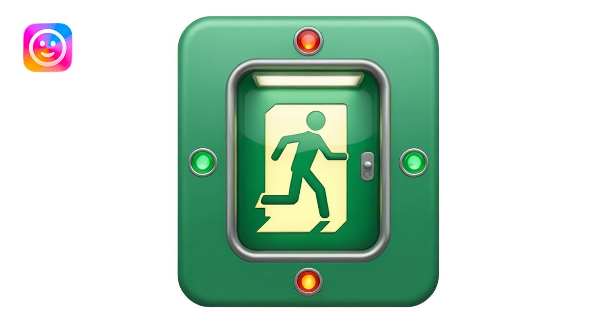 emergency exit , but only the icon inside it without the sign emoji ...