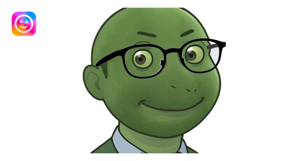 nerd student emoji wearing glasses with visible acne and meme-like ...