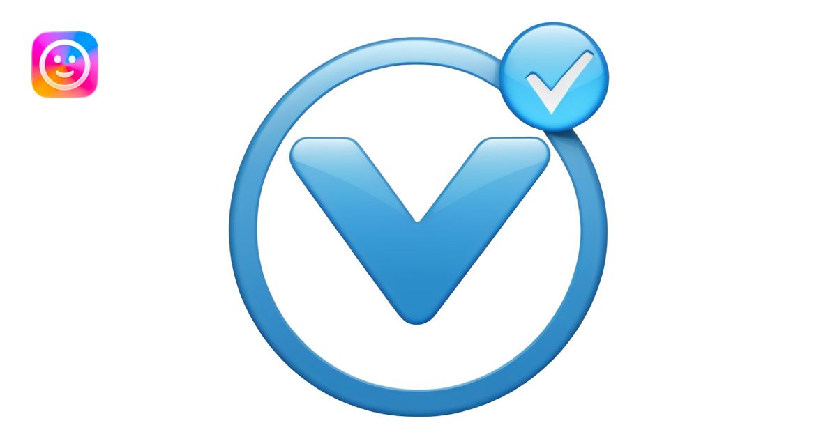 Verification blue tick emoji | AI Emoji Generator