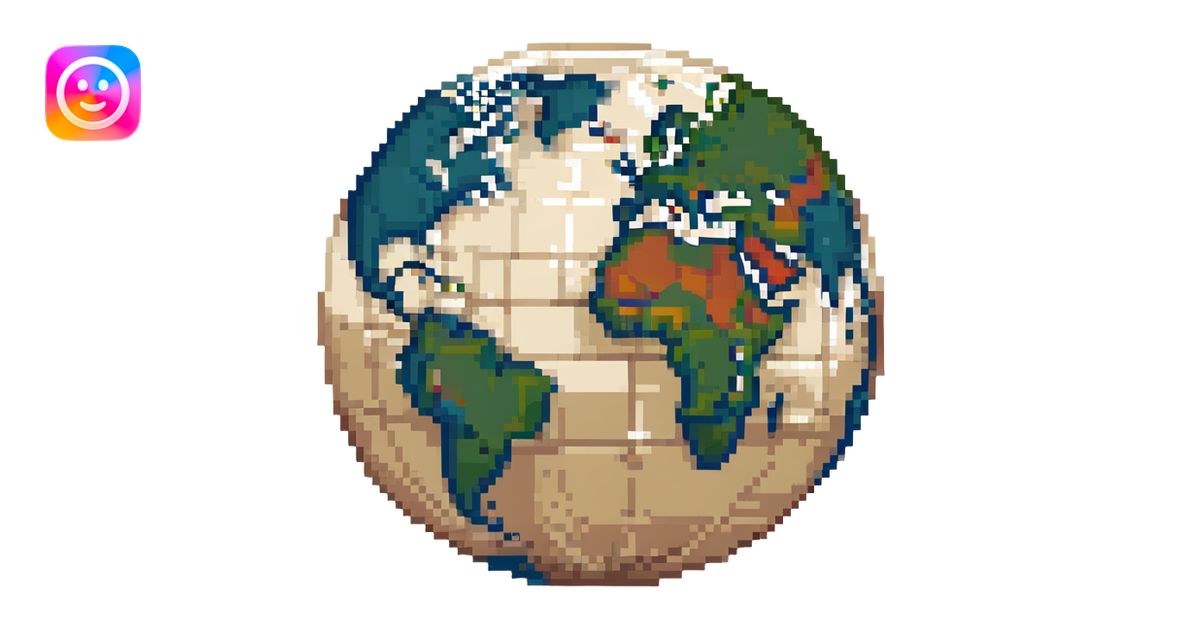 beige color palette world globe illustration | AI Emoji Generator