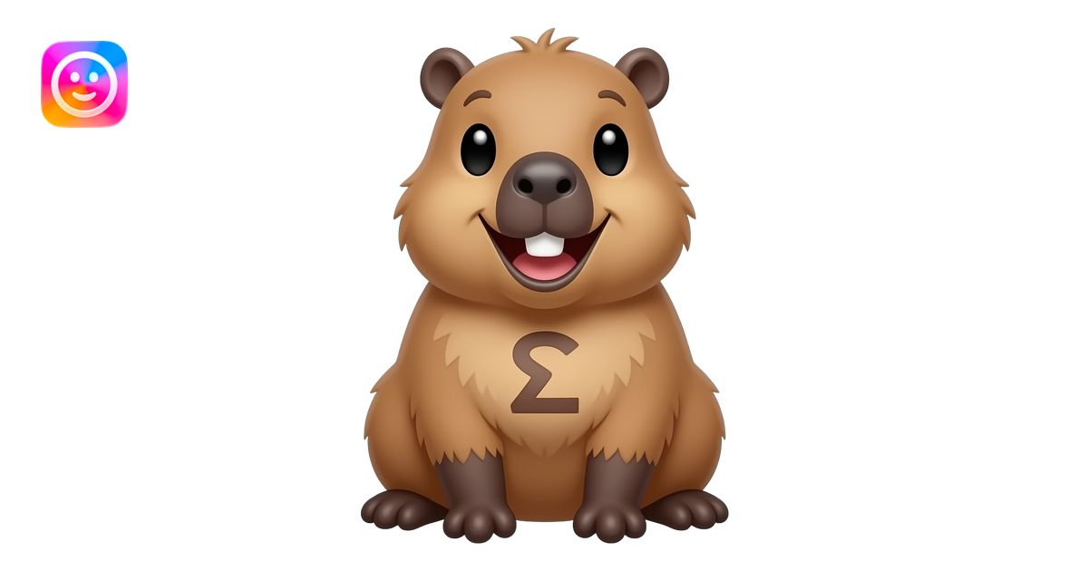 sigma capybara sittting happy smile emoji | AI Emoji Generator
