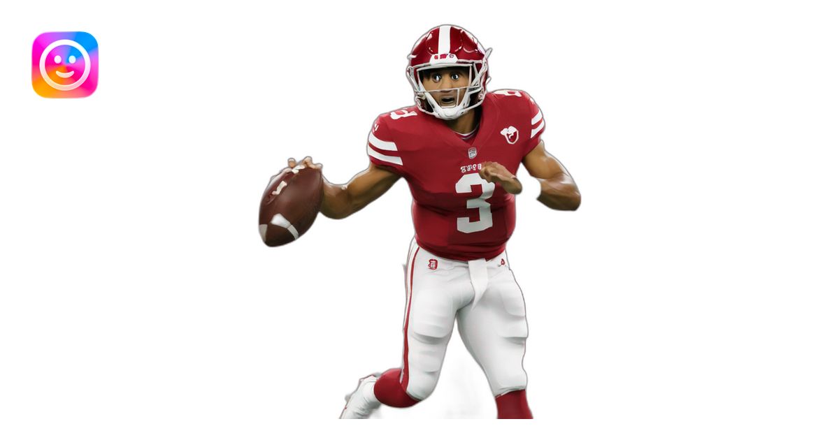 Jalen hurts throwing touchdown emoji | AI Emoji Generator