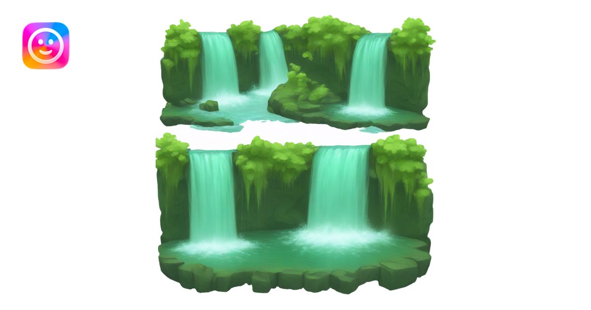 💚Waterfall emoji | AI Emoji Generator