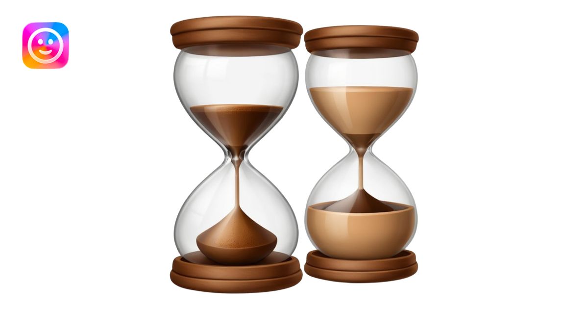 hourglass next to a coffee cup emoji | AI Emoji Generator