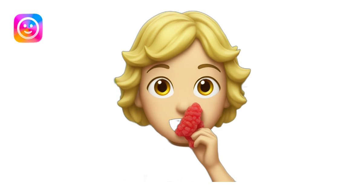 swiss trailer eating haribo on an hedge emoji | AI Emoji Generator