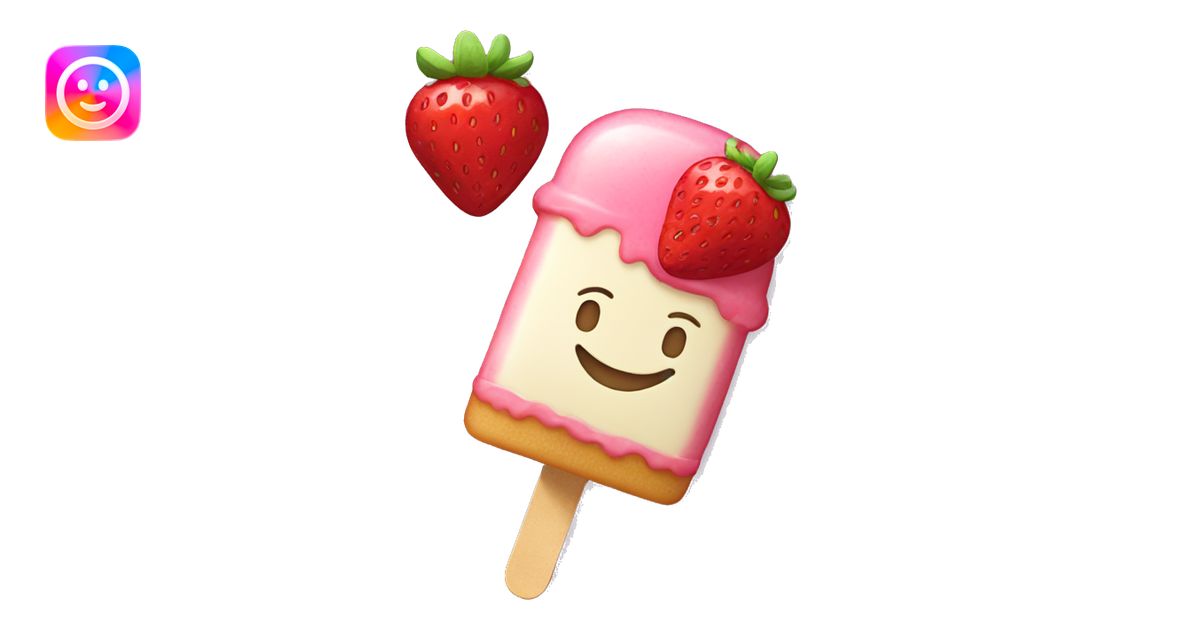 strawberry shortcake popsicle emoji | AI Emoji Generator