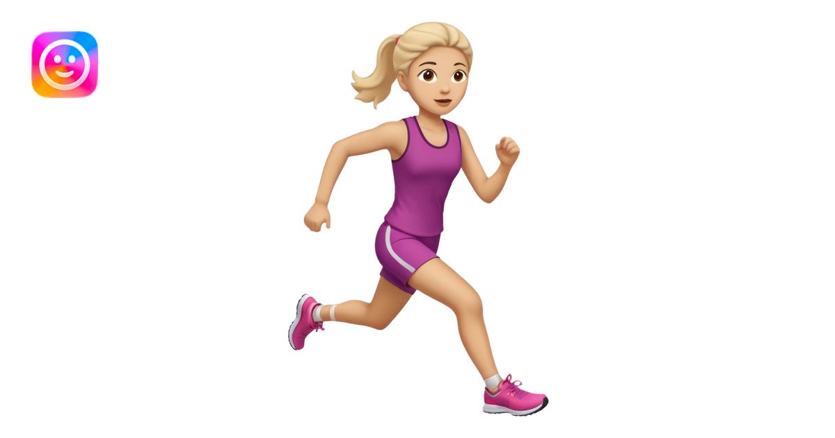 girl doing run emoji | AI Emoji Generator