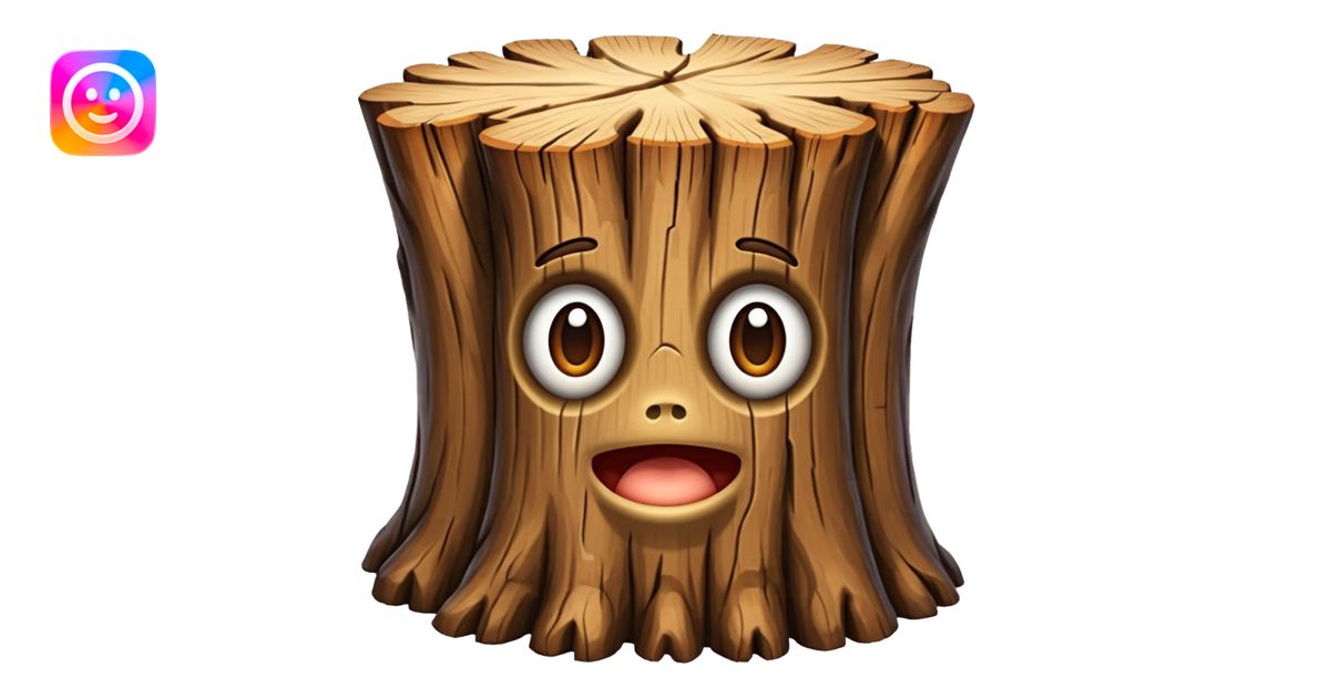 create a dnd style thick_tree_trunk.png using 48x48 pixels size emoji ...
